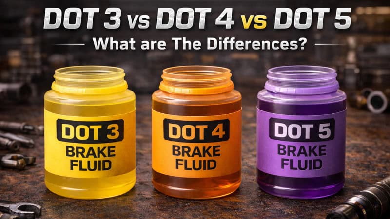 DOT 3 vs DOT 4 vs DOT 5 Brake Fluid: Key Differences Explained